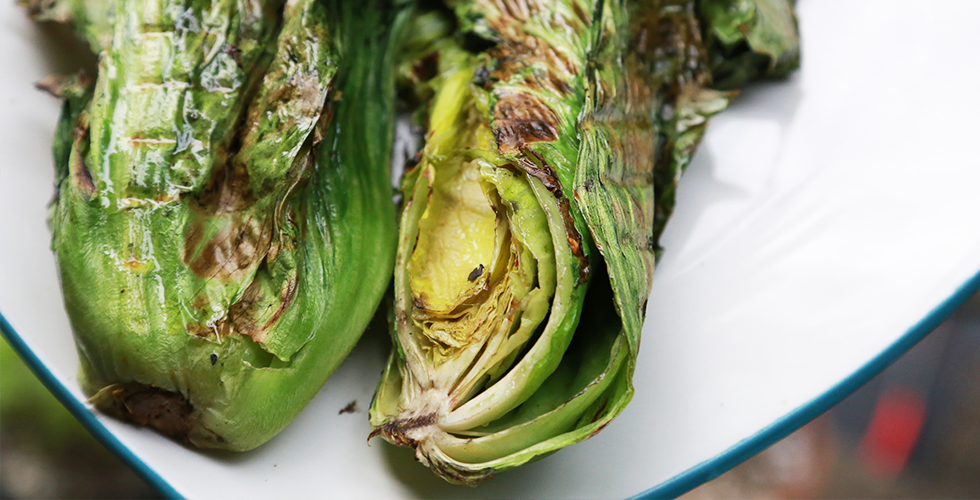 Grilled chicory and kale greens | Steel Wheel Farm