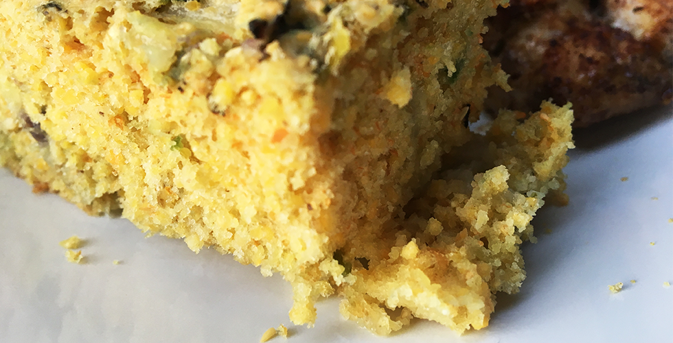 Roasted tomatillo cornbread | Steel Wheel Farm